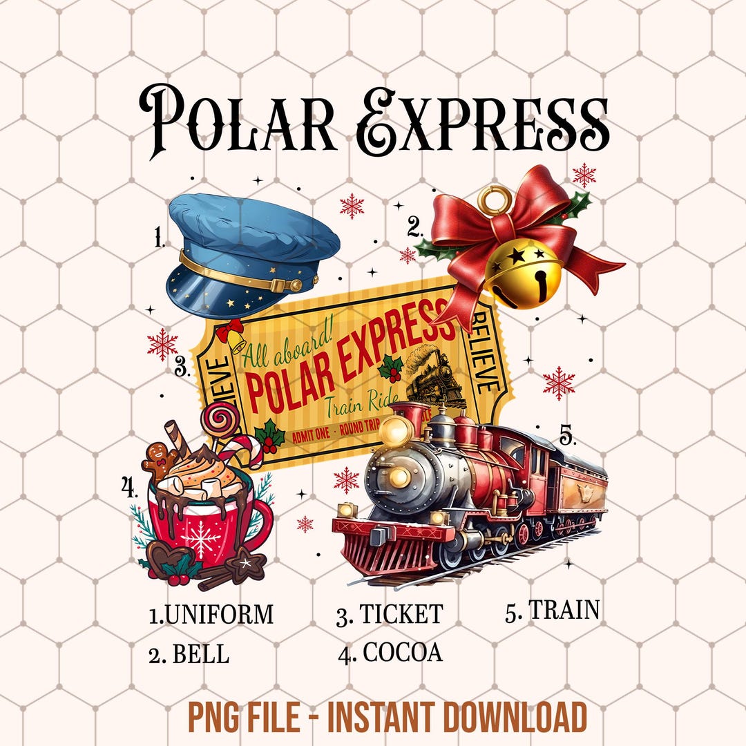 The Polar Express Christmas Png, All Aboard Polar Express Train Ticket ...