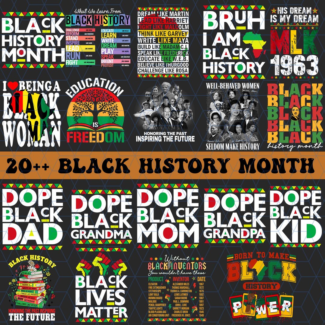 20 Black History Month Bundle, Black Pride Bundle, Black Lives Matter ...