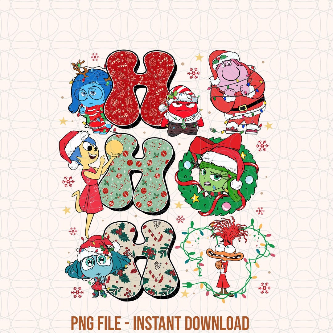 Ho Ho Ho Inside Out Christmas Png, Christmas Inside Out Character Png ...