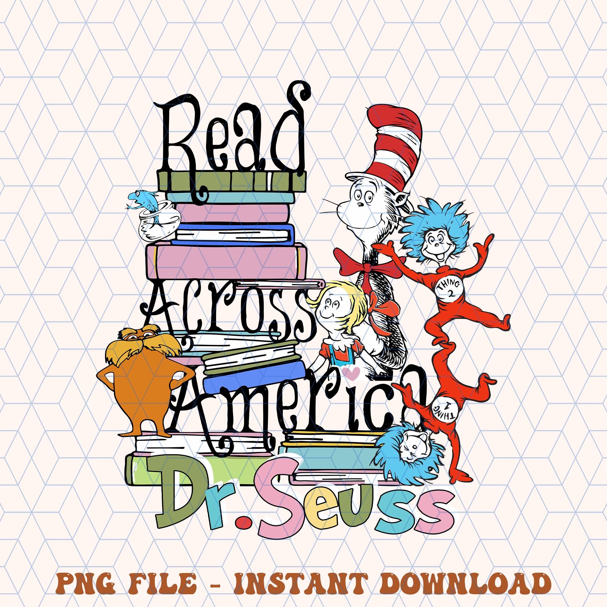 Dr Seuss Reading Day Png, Happy Dr Seuss's Day Png, Cat in the Hat Png ...