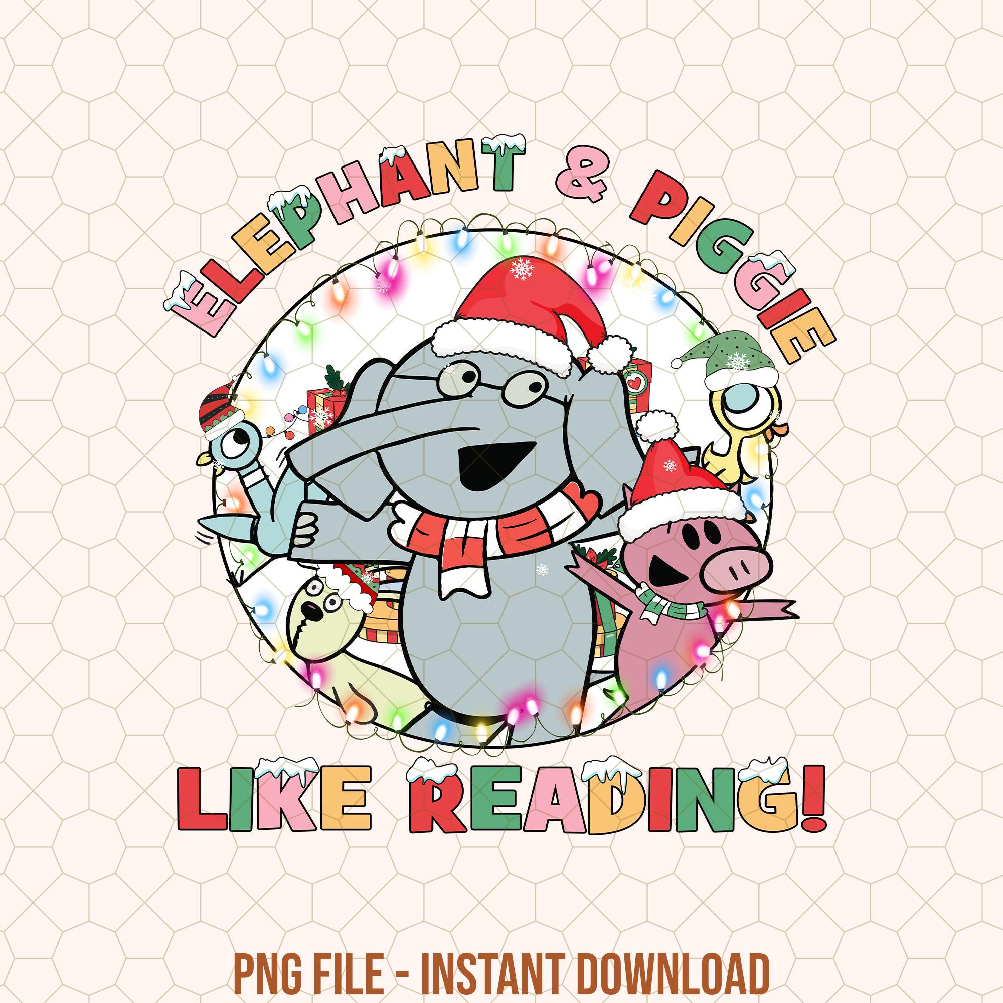 Elephant and Piggie Like Reading Png, Elephant and Piggie Christmas Png ...