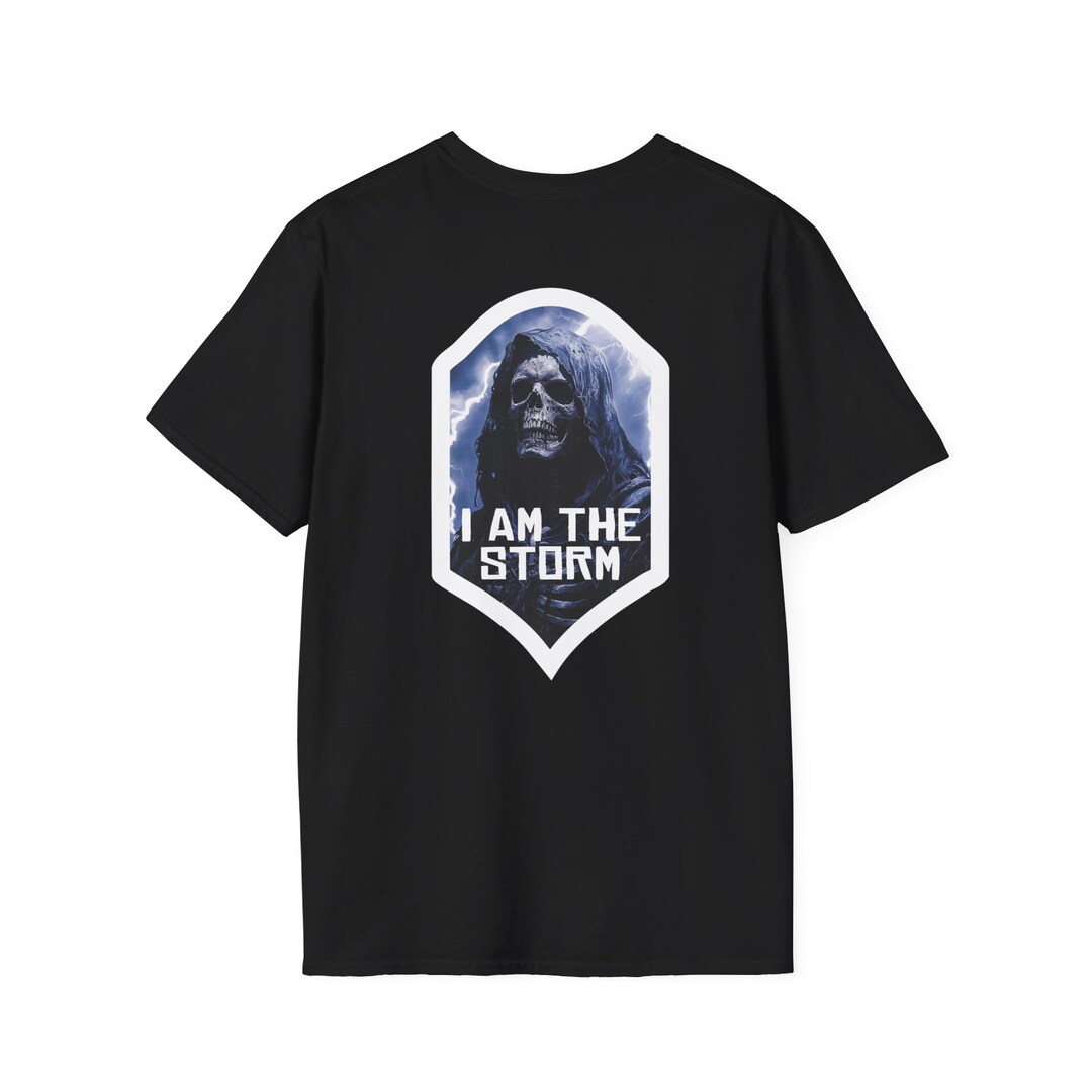 I Am the Storm Skeleton, Storm, Lightning Art Men's Graphic Tee, Tee ...
