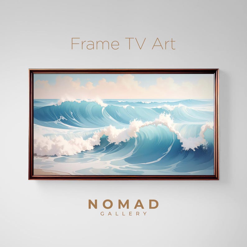 Samsung Frame TV Art – Ocean Wall Art – Coastal Decor – Beach Art ...