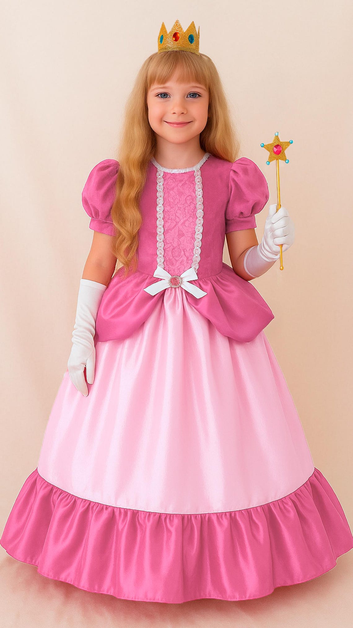 Princess Peach Costume Dress: Super Mario Bros. Party Outfit - Etsy