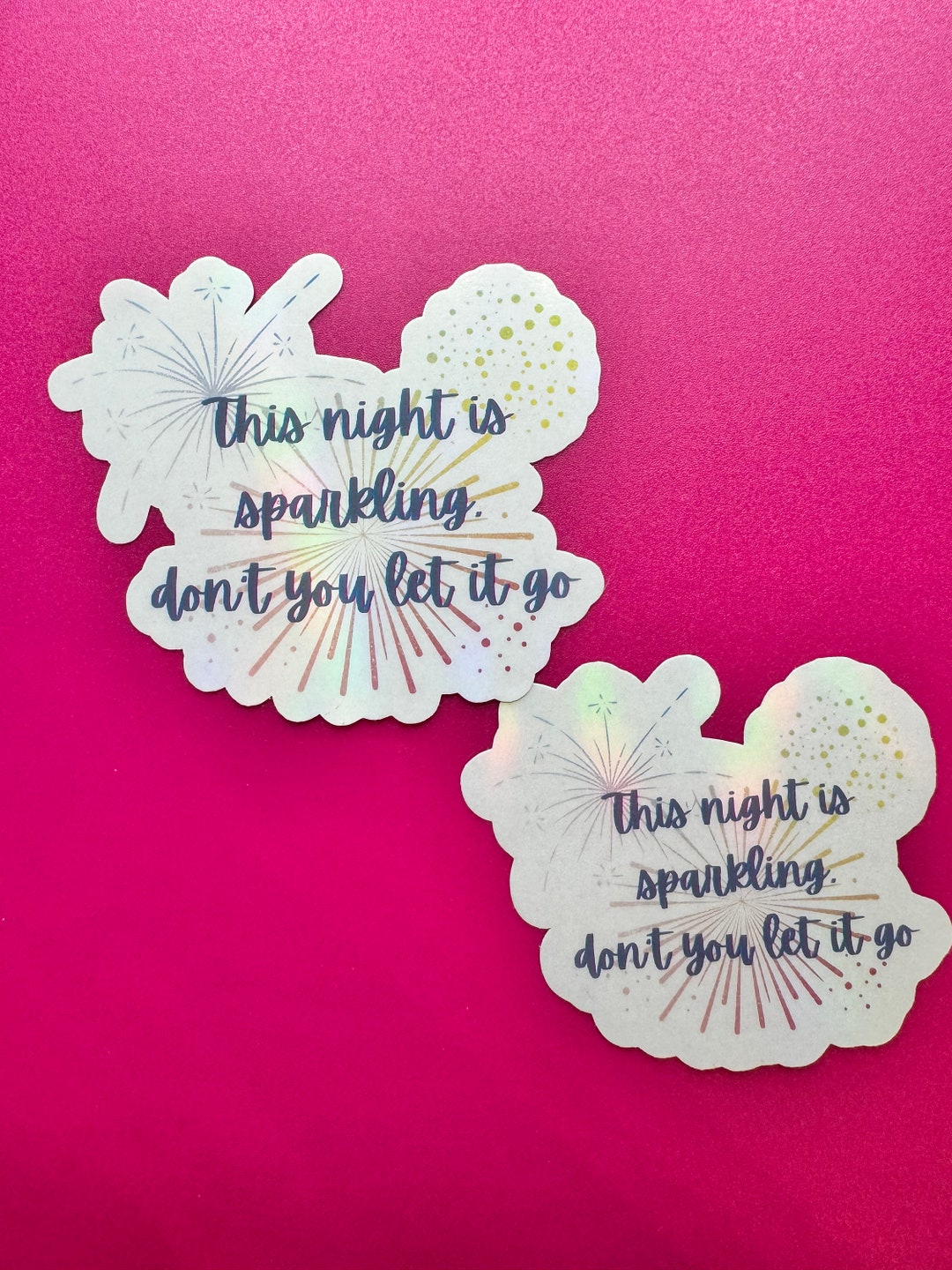 Waterproof, Clear Holographic Mickey Firework this Night is Sparkling ...