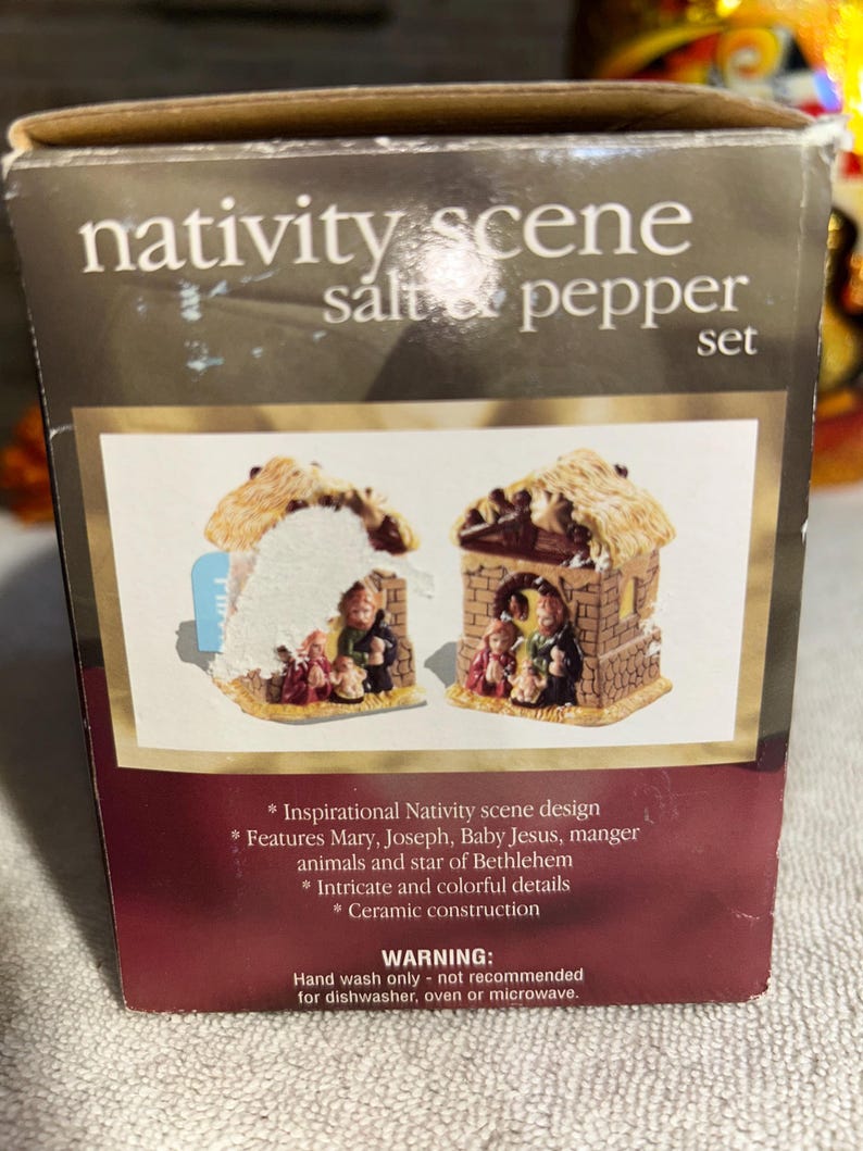 Vintage Nativity Scene Salt & Pepper Shakers - Etsy Canada