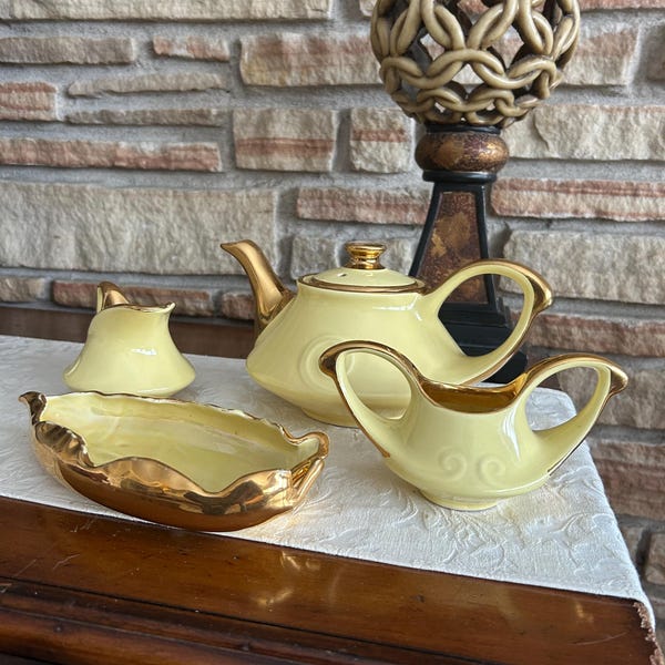 Gold Plated Tea Set - Etsy
