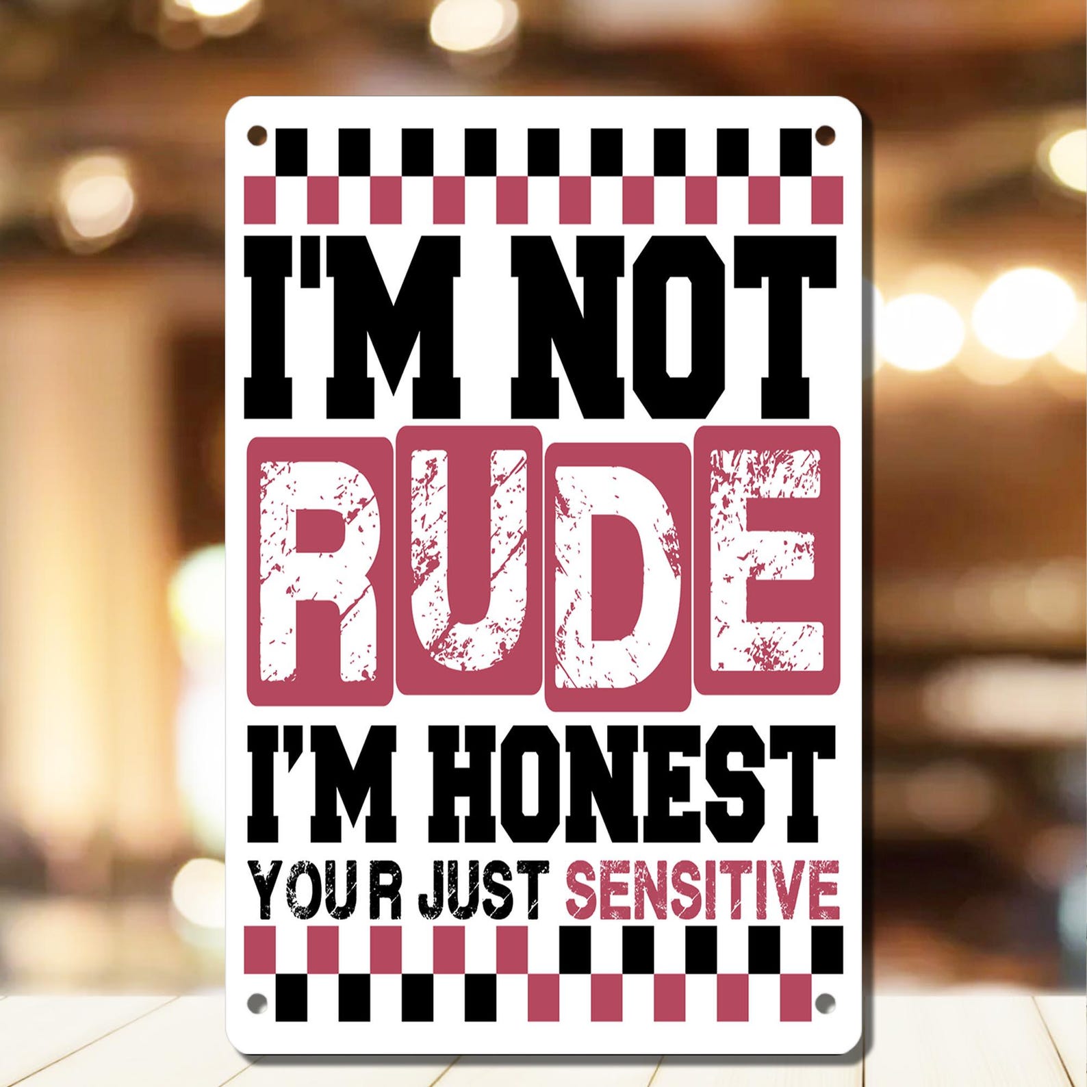 I'm Not Rude Metal Sign - Funny Bar, Garage, Home Decor (8x12 Inch) - Etsy