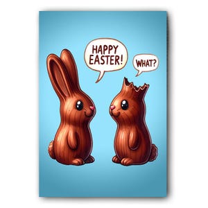 Cute Funny 12x18-inch Garden Flag - Happy Easter Chocolate Bunnies ...