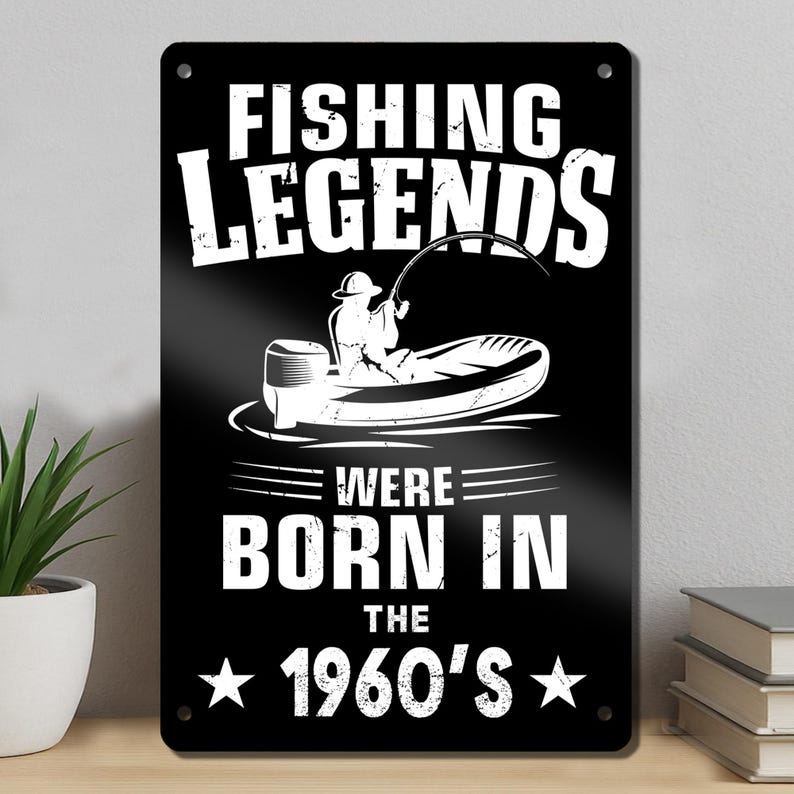 Fishing Legends Metal Sign, Vintage Angler Birthday Gift - Etsy