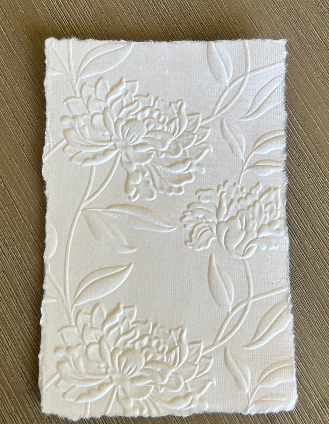 Embossed Floral Handmade Paper - Etsy