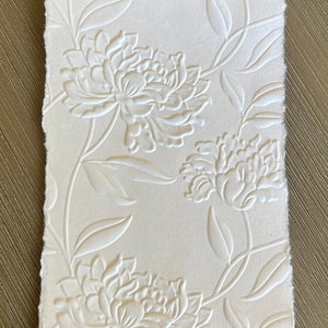 Embossed Floral Handmade Paper - Etsy