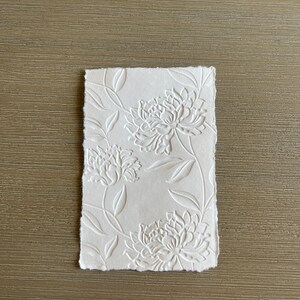 Embossed Floral Handmade Paper - Etsy