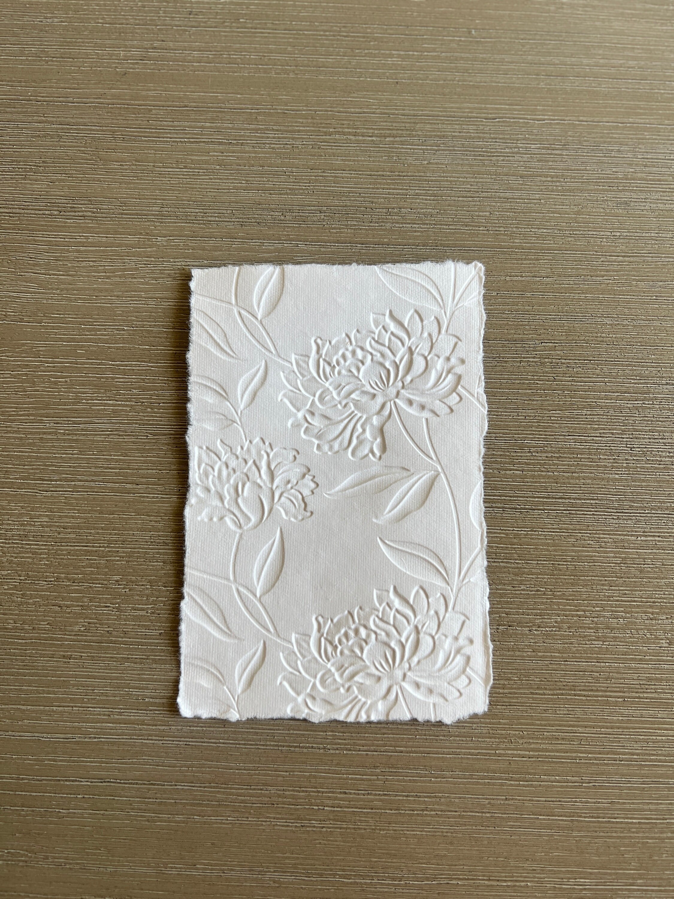 Embossed Floral Handmade Paper - Etsy