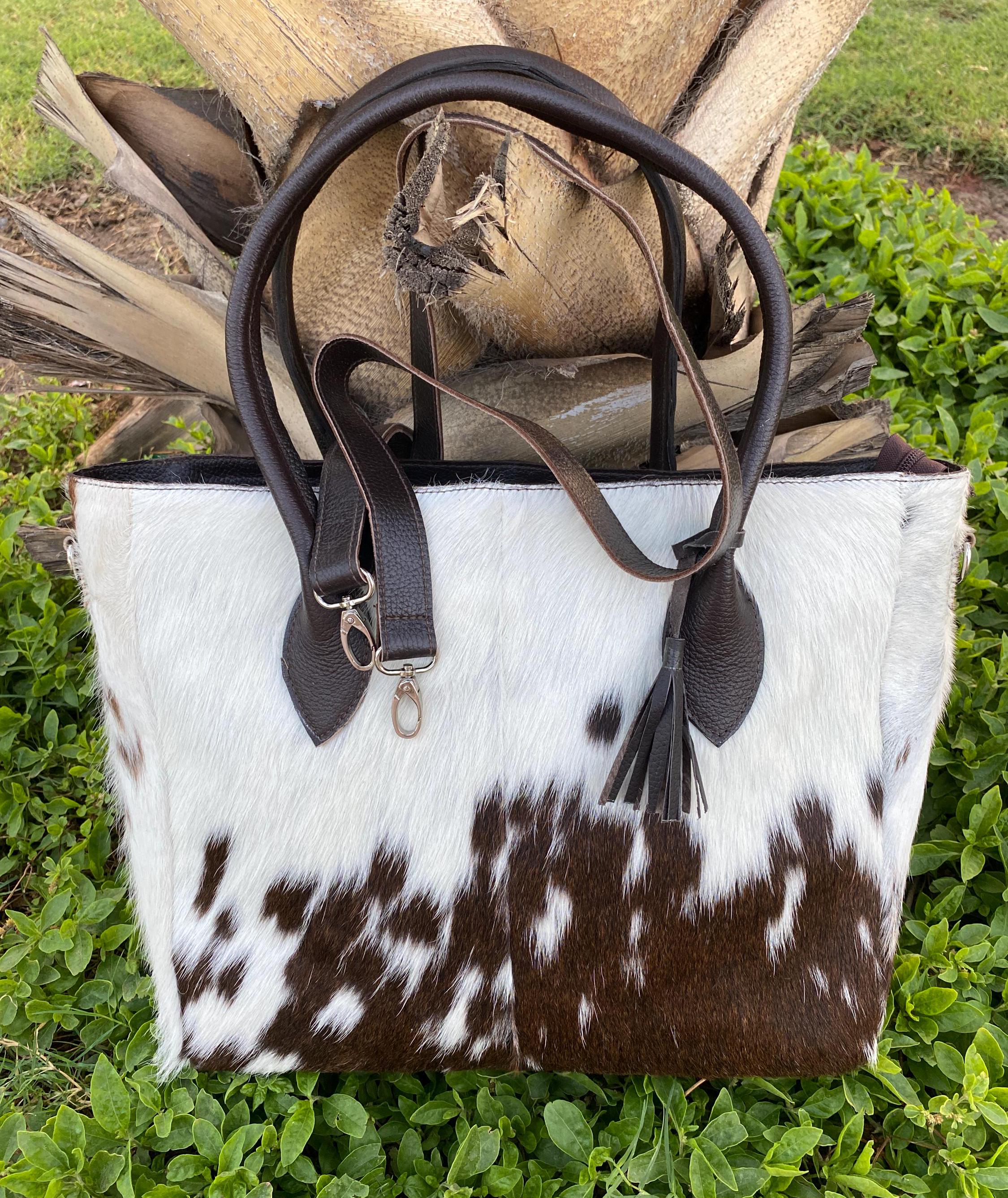 Cowhide Hair-on Leather Tote Bag: Large Western Style Women's Bag - Etsy