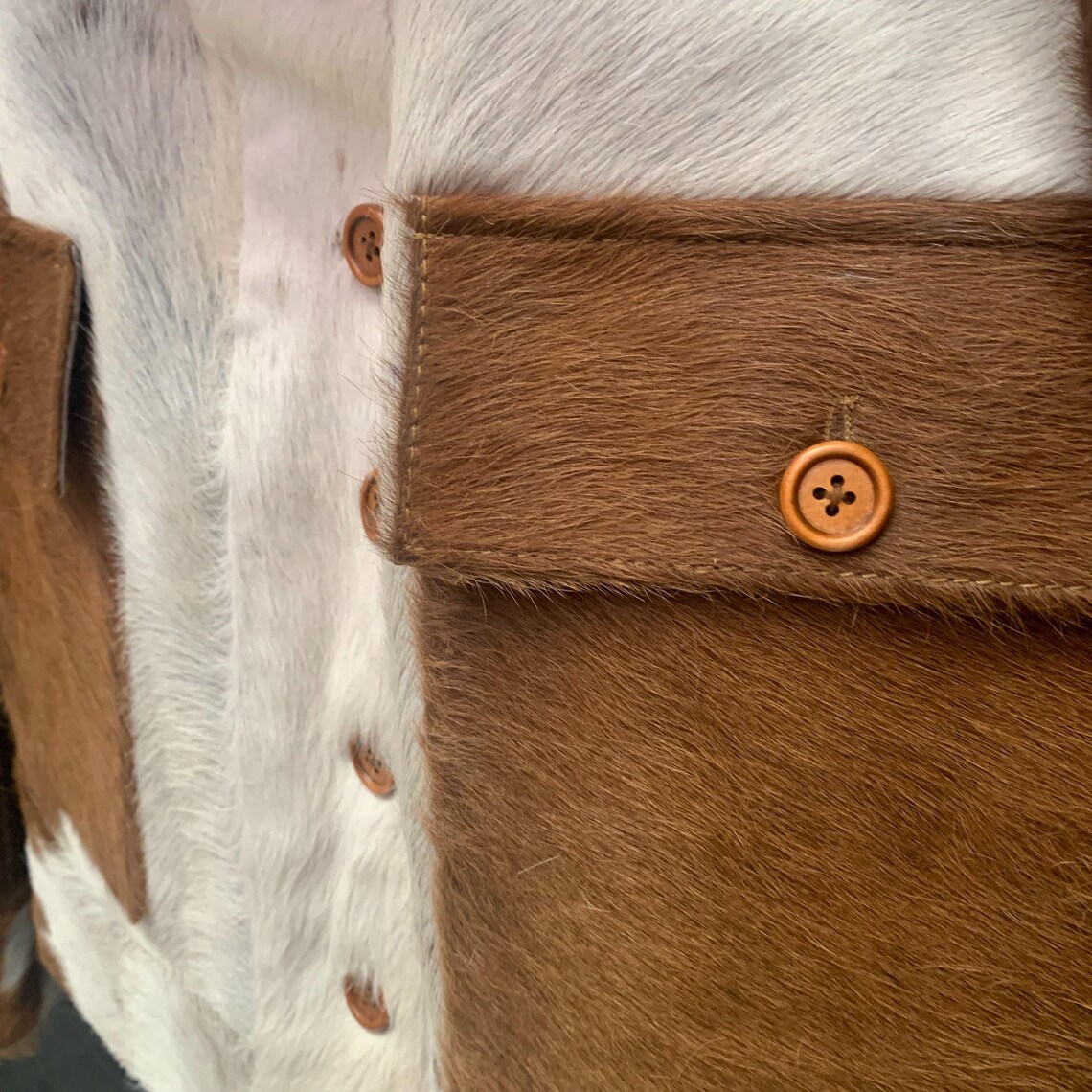 Men's Cowhide Pony Skin Jacket: Western Animal Print Leather - Etsy