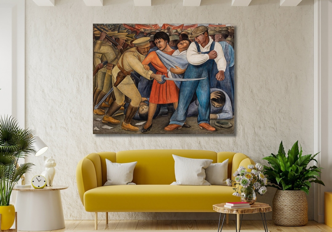 Diego Rivera Mexican Bricklayers Painting Prints, Diego Rivera ...