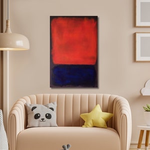 Mark Rothko Classic Red-blue Painting, Mark Rothko Exhibition Print ...