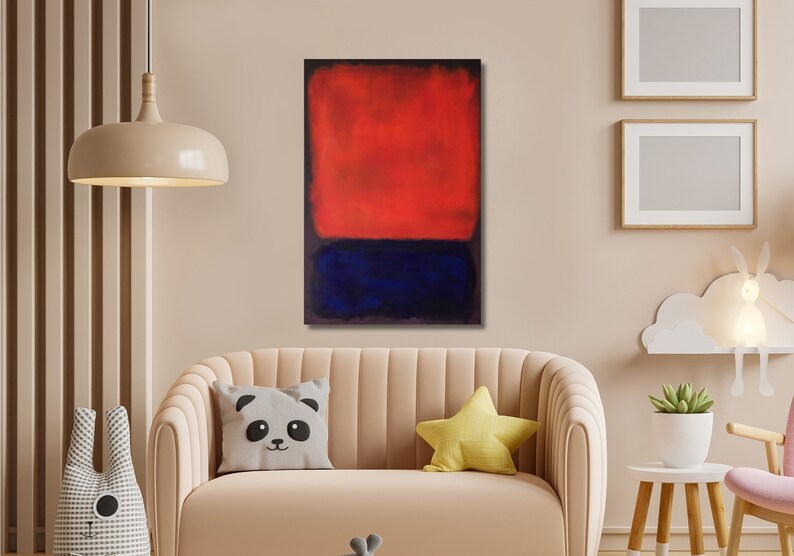 Mark Rothko Classic Red-blue Painting, Mark Rothko Exhibition Print ...