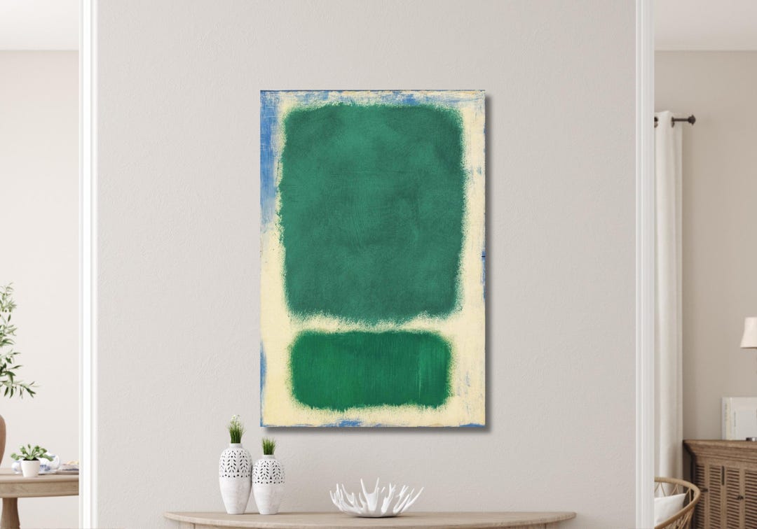 Mark Rothko Green and White Oil Painting Prints, Mark Rothko Exhibition ...