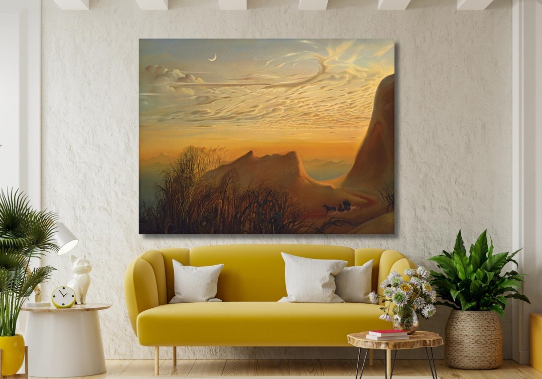 Vladimir Kush Surreal Human Face Mountain Painting, Vladimir Kush ...