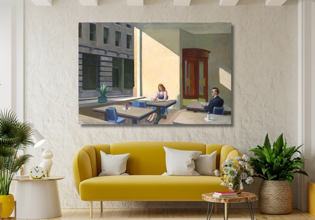Edward Hopper Sunlight in a Cafeteria 1958 Painting, Edward Hopper ...