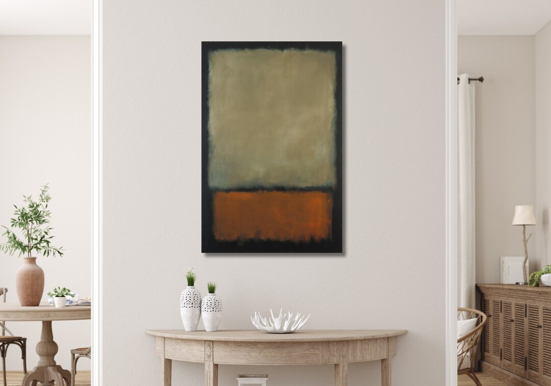 Mark Rothko Classic Brown-cream Color Oil Painting, Mark Rothko ...