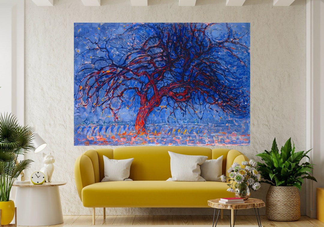 Piet Mondrian Avond Evening the Red Tree Oil Painting Arts, Piet ...
