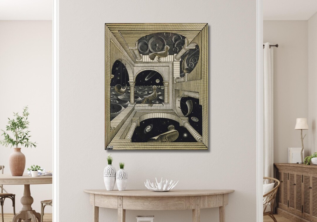 Another World Maurits Cornelis Escher Oil Painting, MC Escher Wall Arts ...