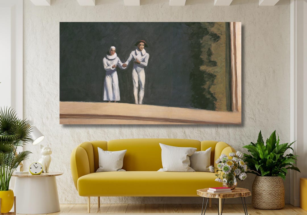 Edward Hopper Two Comedians Oil Paintings, Edward Hopper Artwork ...