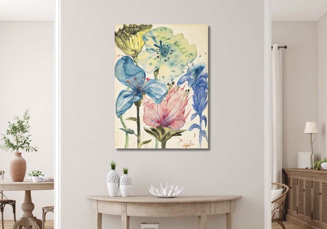 Salvador Dali Flowers 1965 Oil Painting, Salvador Dali Flowers Oil ...