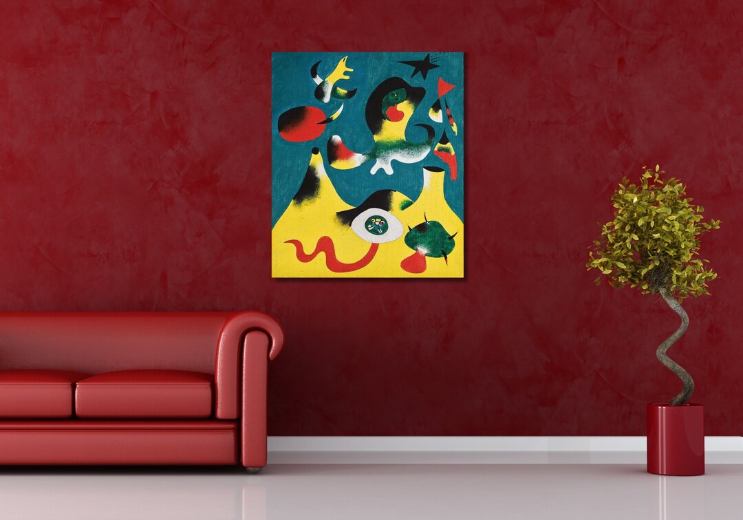 Joan Miro "air" Painting Wall Arts, Joan Miro Exhibition Print, Joan ...