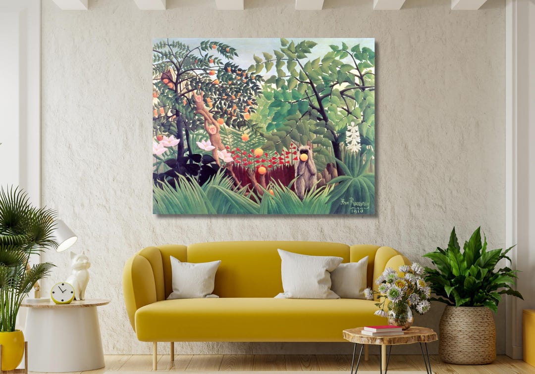 Exotic Landscape Henri Rousseau Oil Painting Print, Henri Rousseau Wall ...