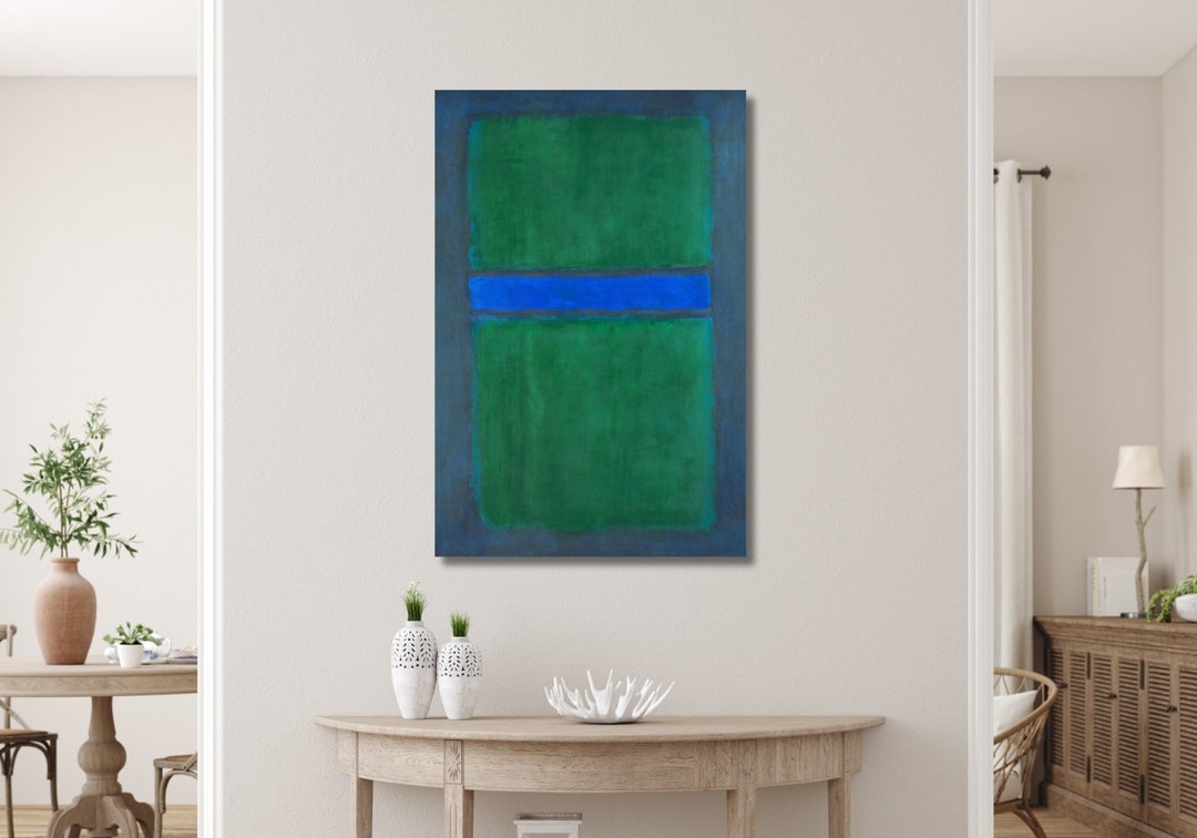 Mark Rothko Navy Blue and Green Painting, Mark Rothko Exhibition Art ...