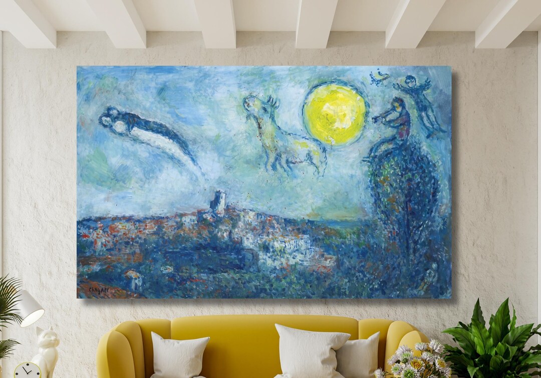 Marc Chagall Sun in the Sky of Saint-paul Oil Painting Prints, Marc ...
