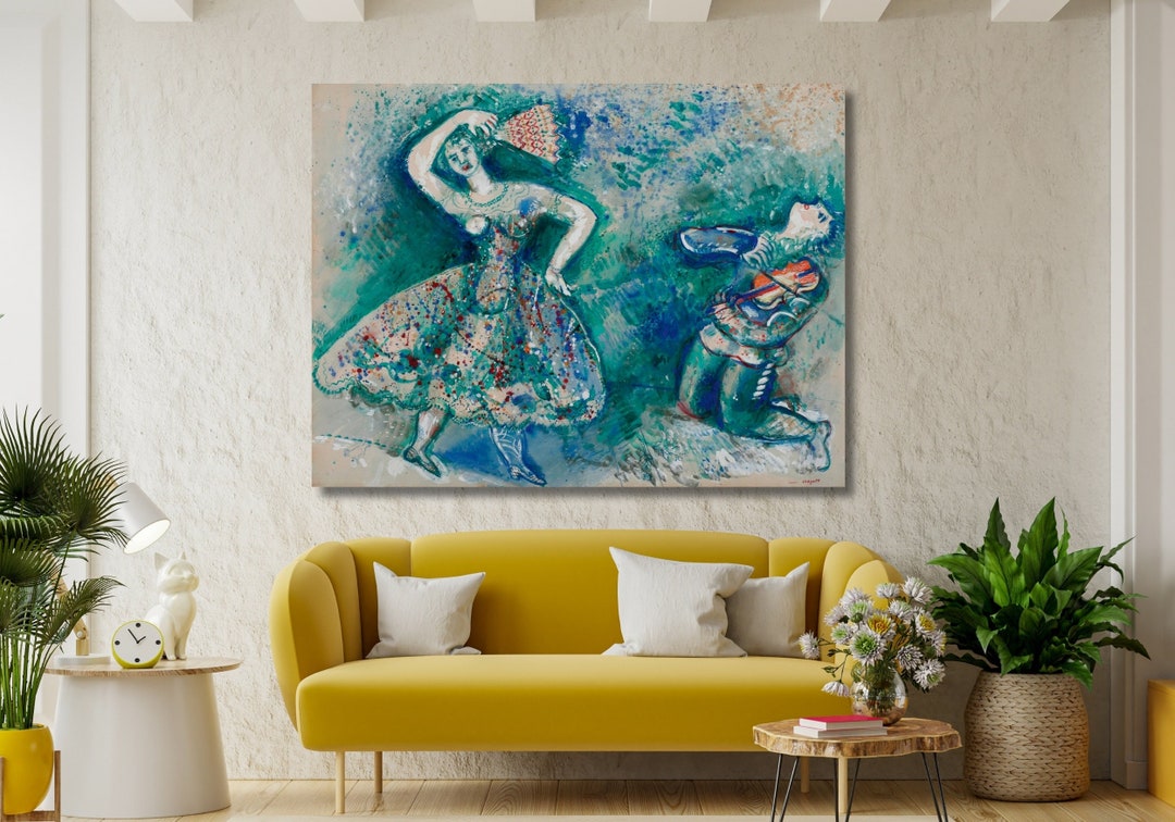 Marc Chagall Violinist and Dancer Paintings, Marc Chagall Artwork ...