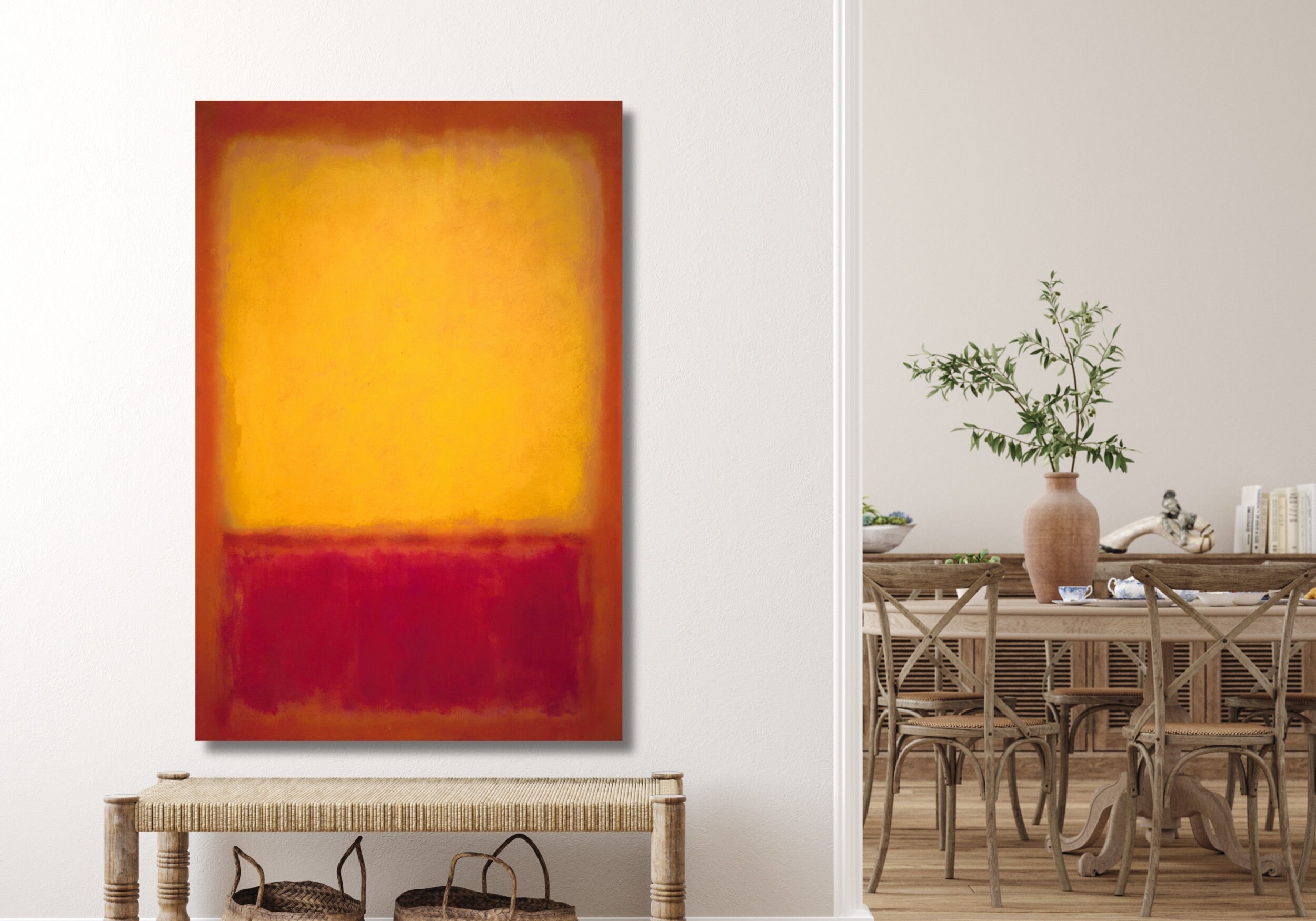 Mark Rothko Red - Yellow Oil Painting Prints Art, Mark Rothko ...