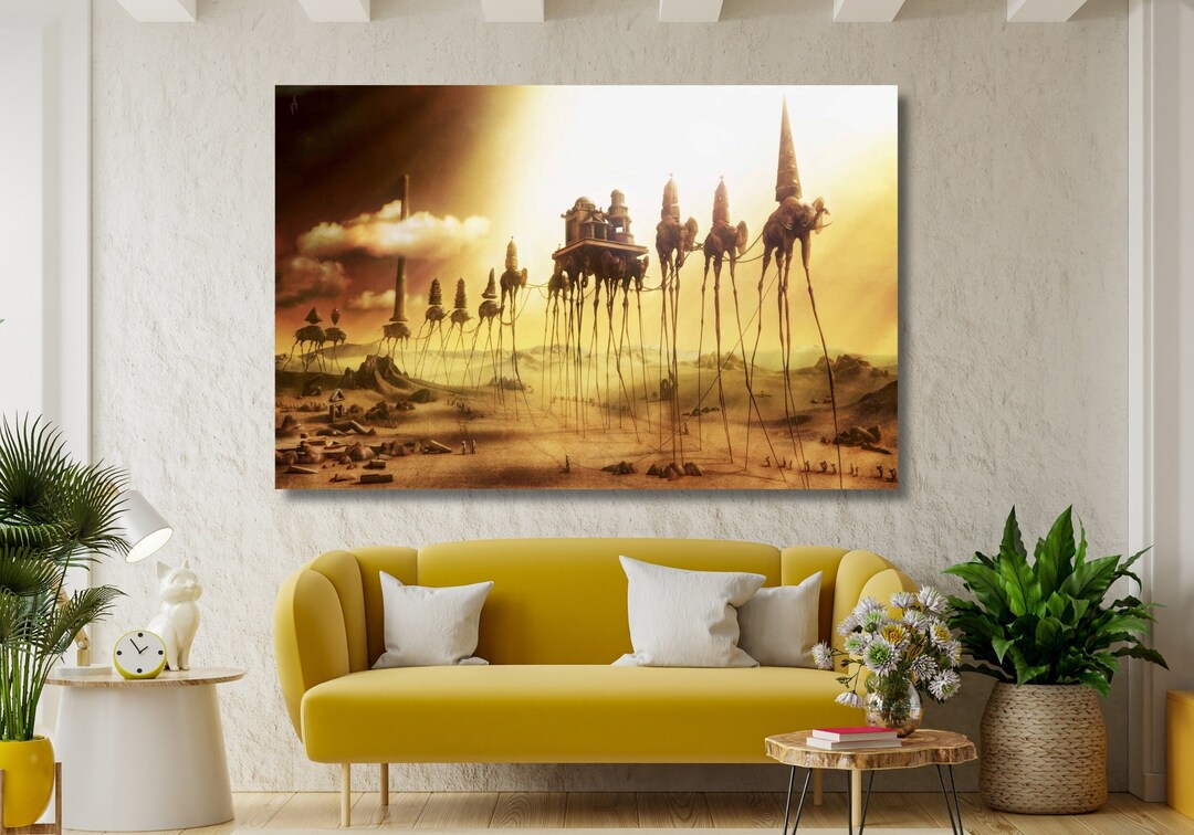 Salvador Dali Sunset Caravan Painting Print , Salvador Dali Artwork ...