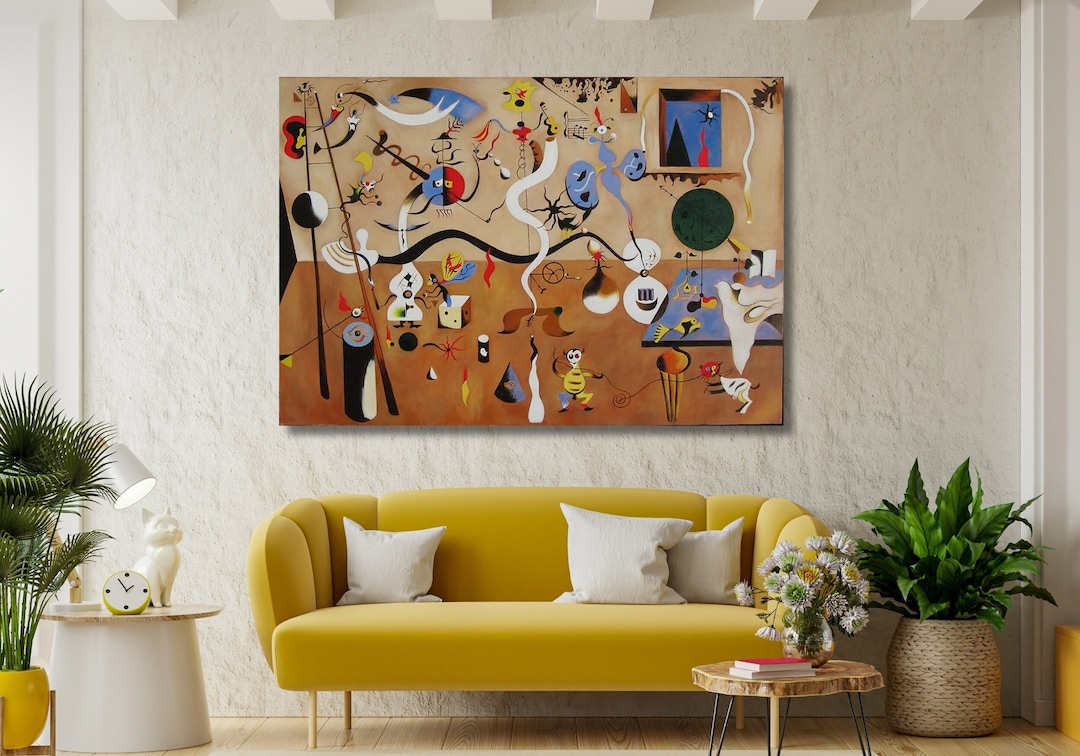 Joan Miro Harlequin's Carnival 1925 Oil Painting, Joan Miro Abstract ...