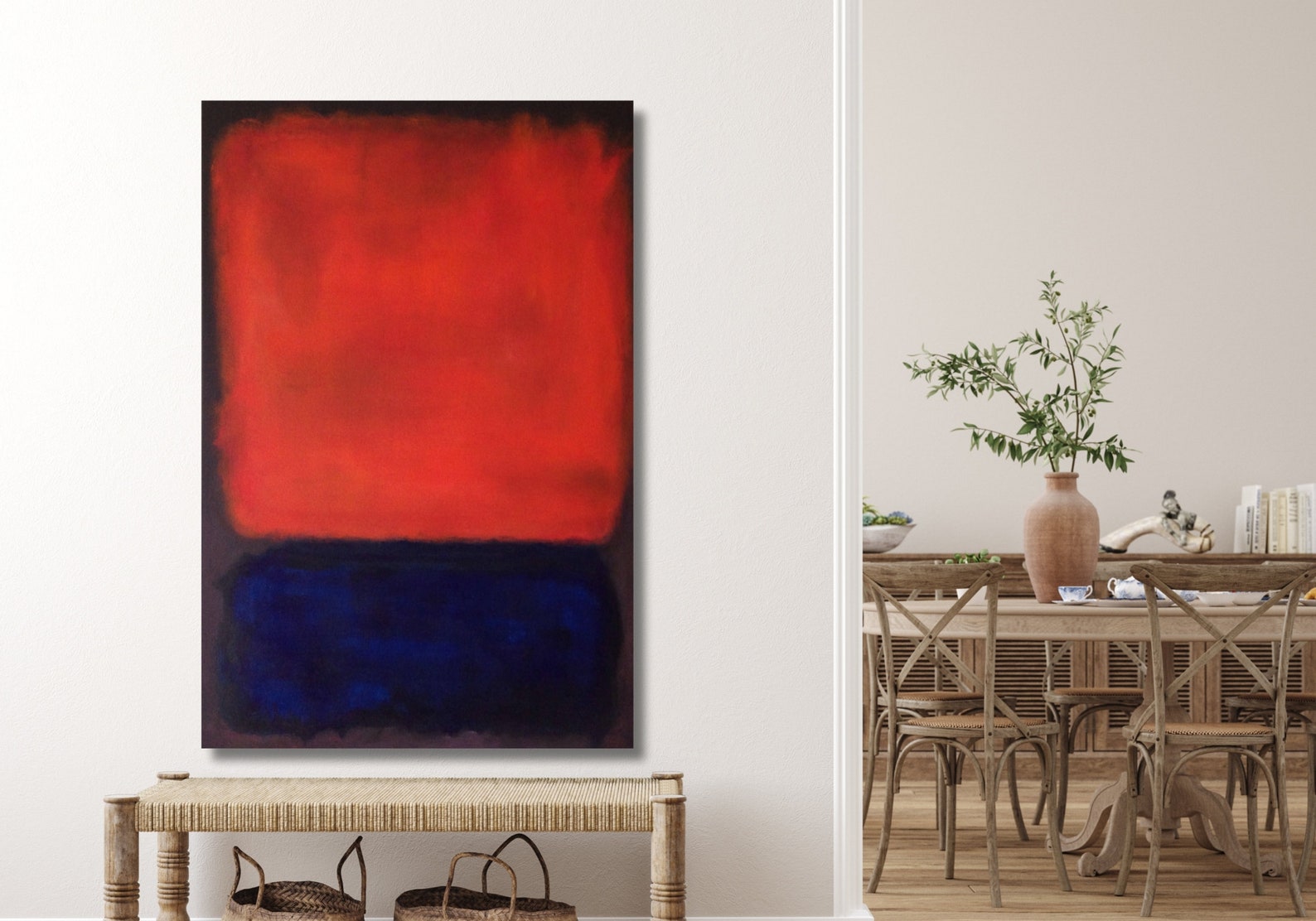 Mark Rothko Classic Red-blue Painting, Mark Rothko Exhibition Print ...