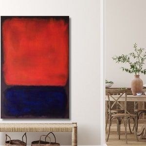 Mark Rothko Classic Red-blue Painting, Mark Rothko Exhibition Print ...