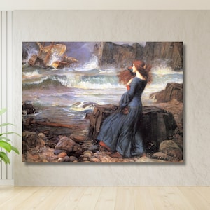 John William Waterhouse Miranda the Tempest Oil Paintring, Miranda by ...