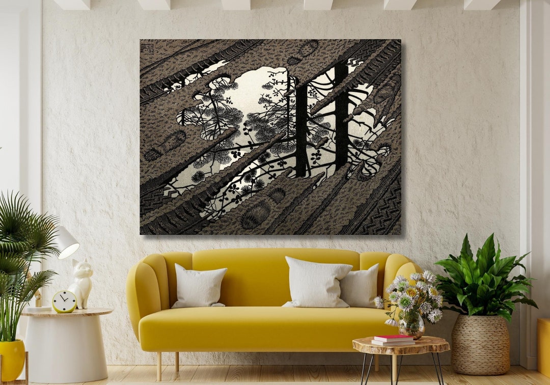 Marcus Cornelis Escher Puddle 1952 Oil Painting Prints, MC Escher ...