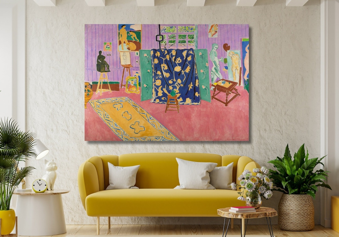 Henri Matisse the Pink Studio 1911 Painting, Matisse Exhibition Canvas ...