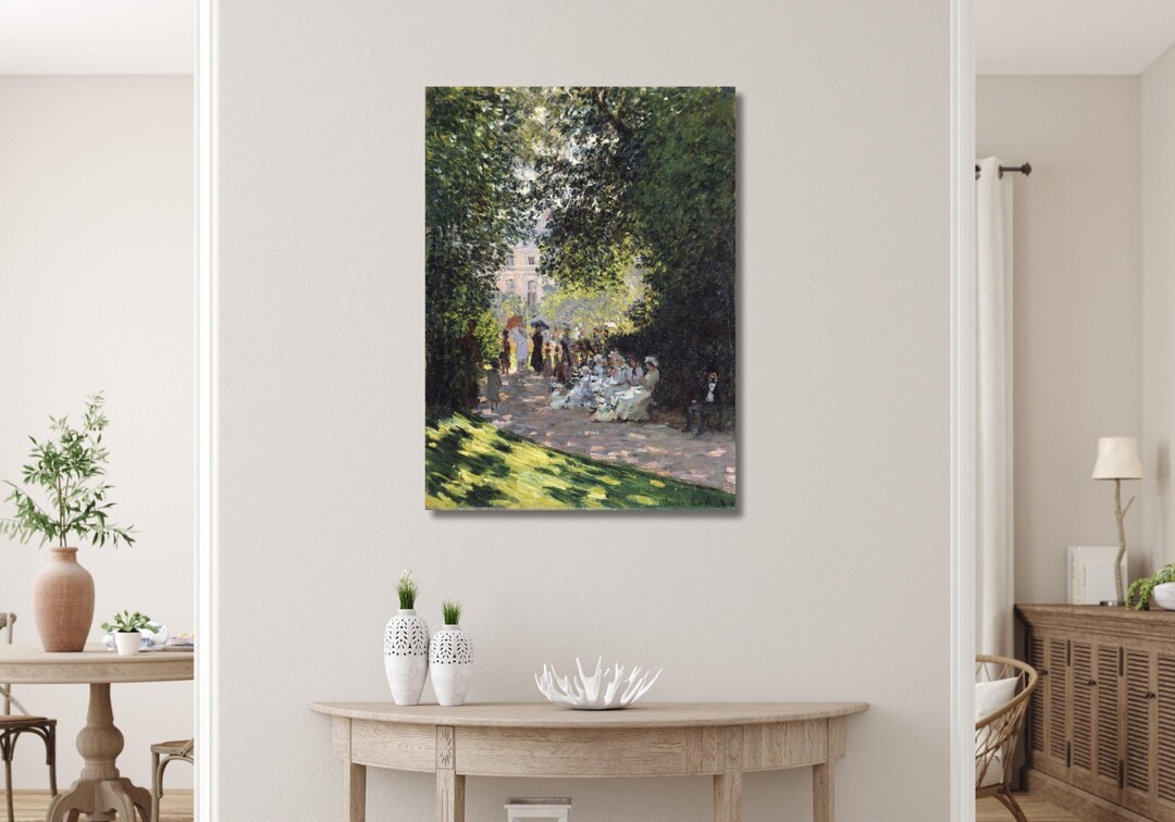 Park Monceau by Claude Monet Painting Print, Claude Monet Park Monceau ...