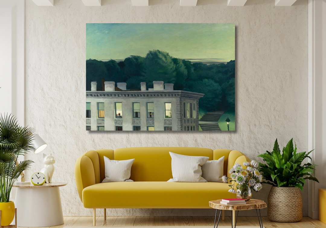 Edward Hopper House at Dusk 1935 Oil Painting Print, Edward Hopper ...