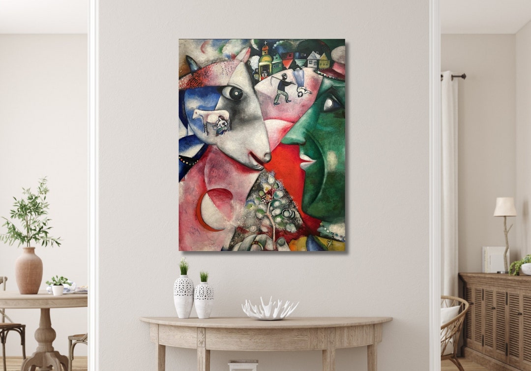 Marc Chagall "i and the Village" 1911 Painting, Marc Chagall Artwork ...