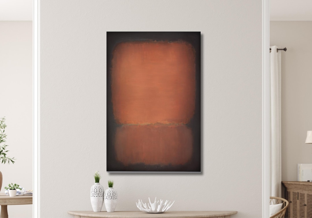 Mark Rothko Brown Oil Paintings Prints, Mark Rothko Exhibition Canvas ...