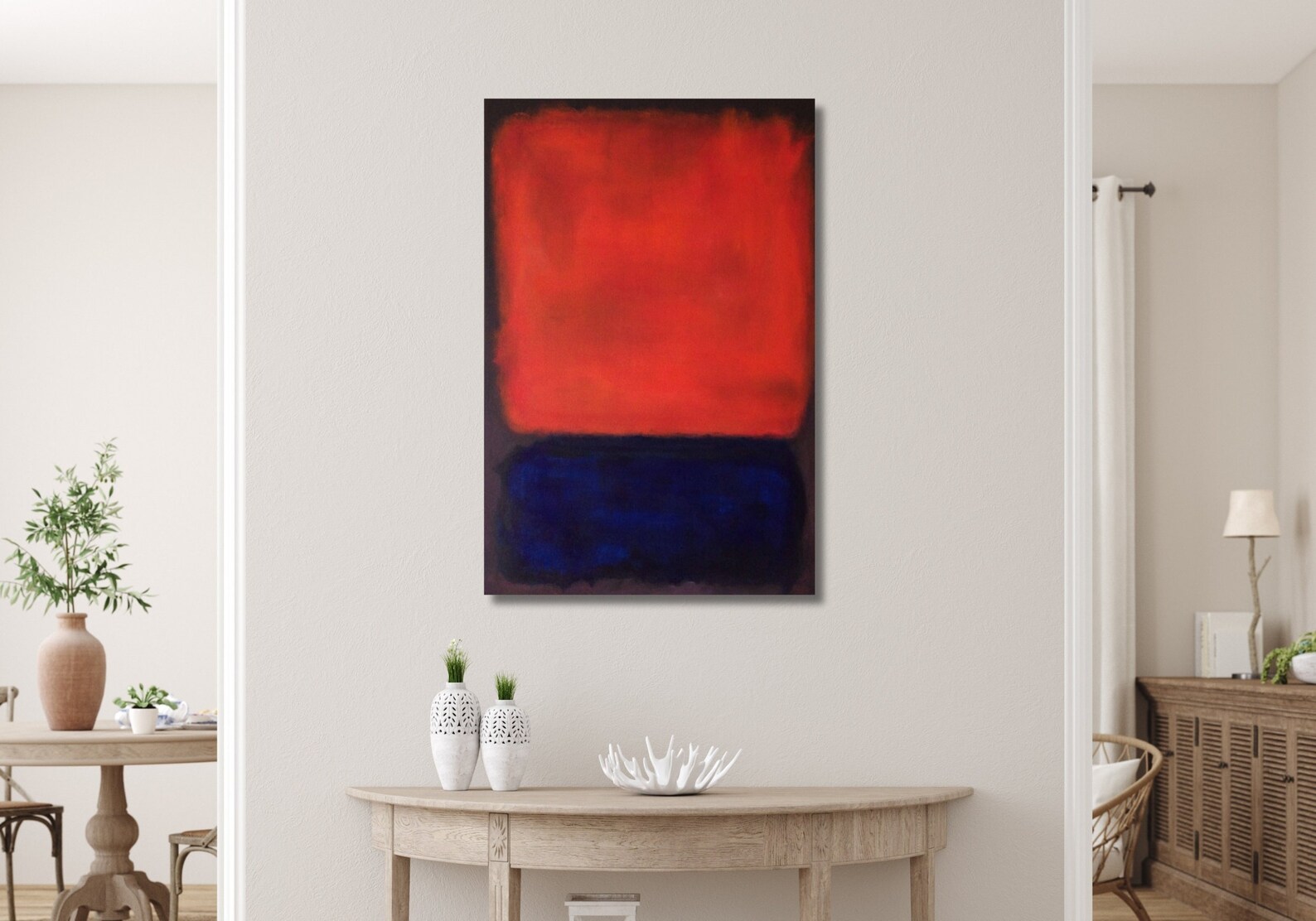 Mark Rothko Classic Red-blue Painting, Mark Rothko Exhibition Print ...