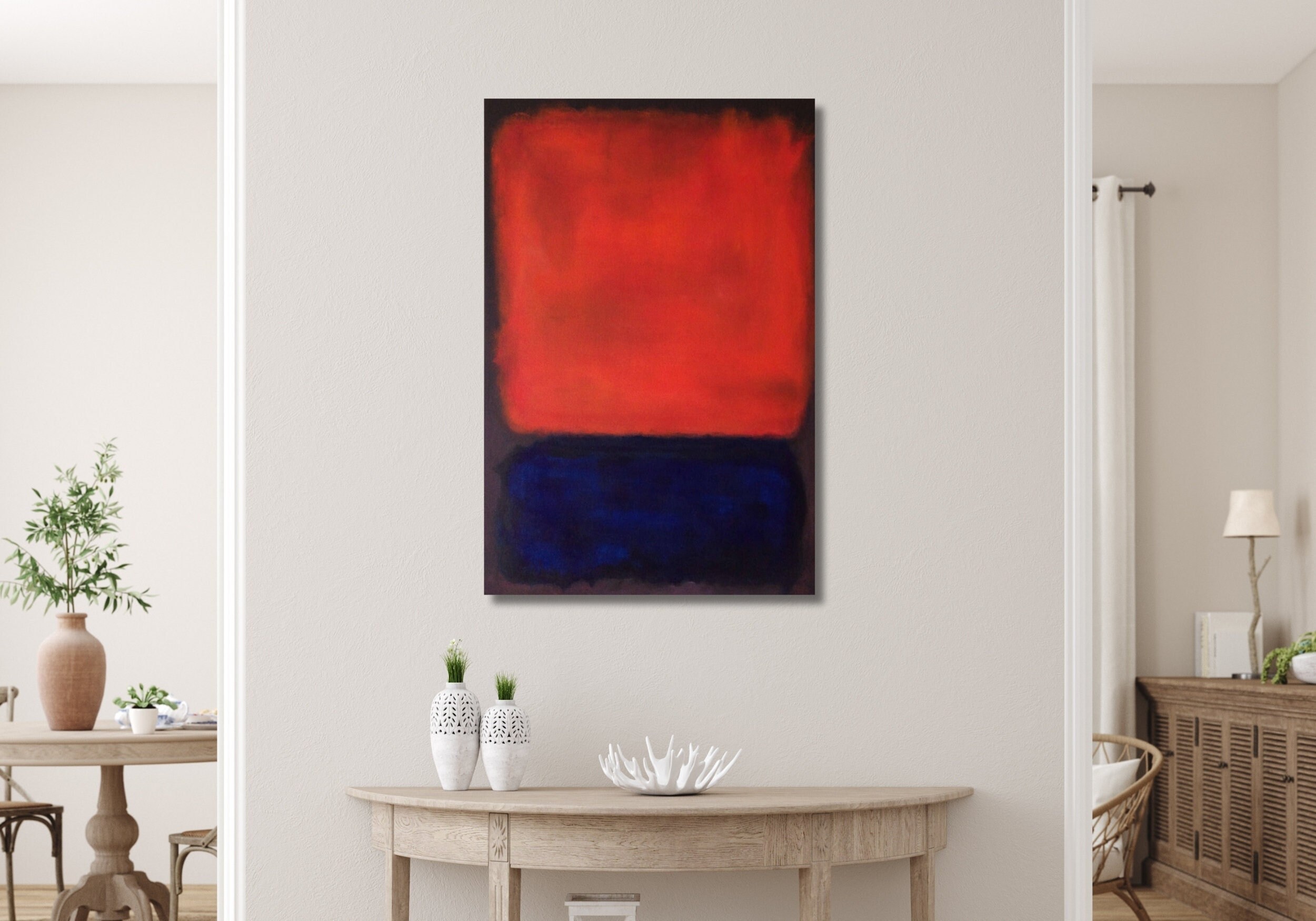 Mark Rothko Classic Red-blue Painting, Mark Rothko Exhibition Print ...